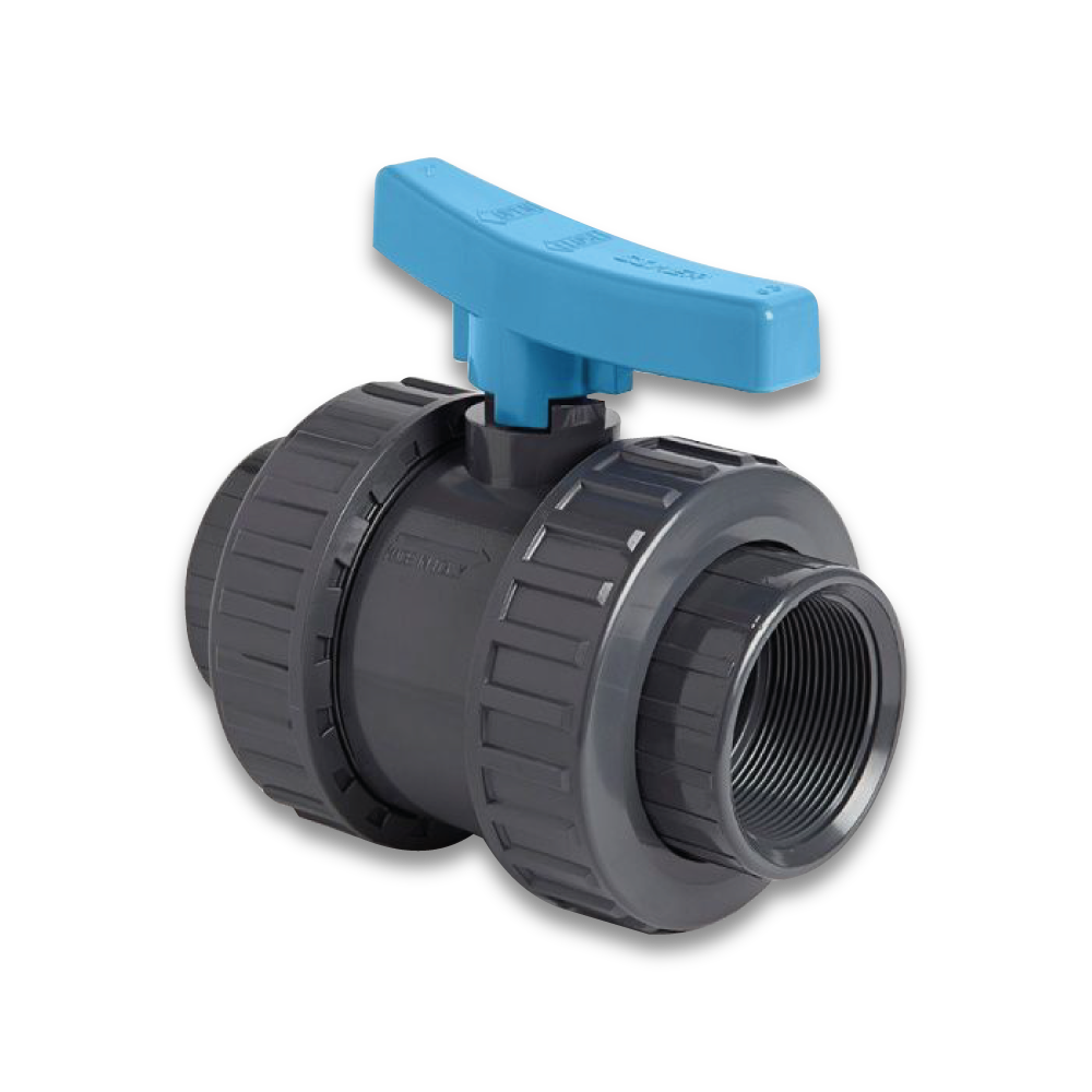 Vale® PVC Double Union Female Ball Valve - Wickham Engineering Hose and ...